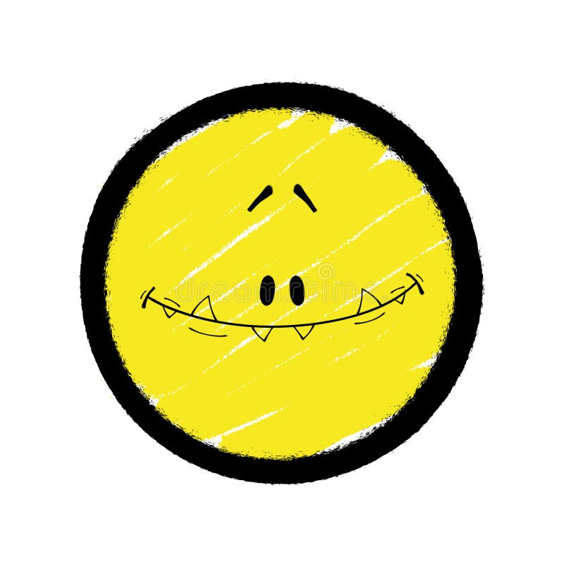 Graffiti Emoticon. Smiling Face Painted Spray Paint. Vector ...