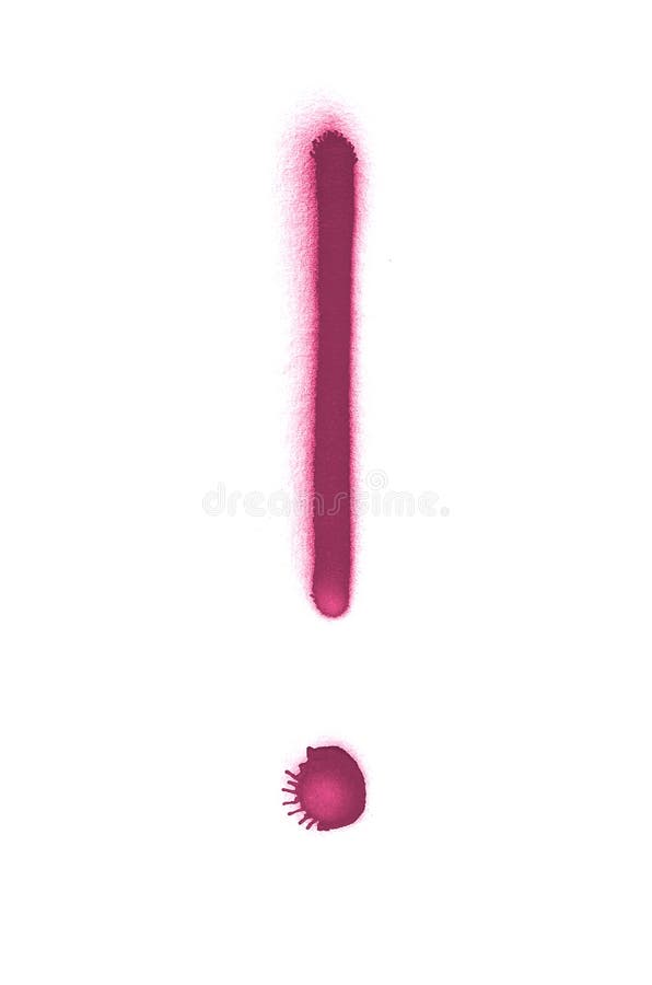 Graffiti Exclamation Mark Sign Sprayed on White Isolated Background ...