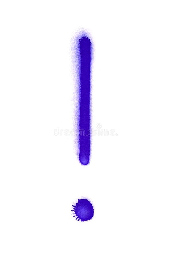 Graffiti Exclamation Mark Sign Sprayed on White Isolated Background ...