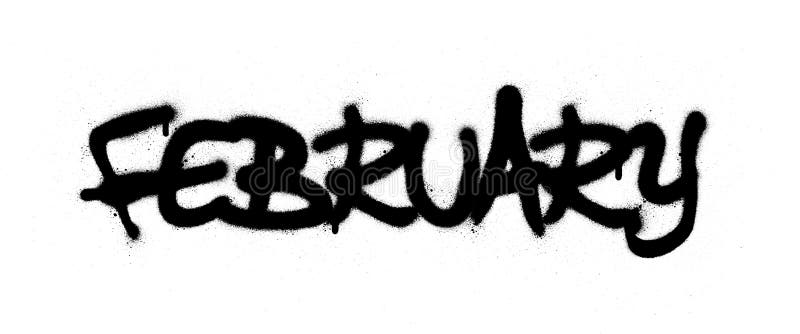 Word FEBRUARY For Coloring. Vector Decorative Zentangle Object Stock ...