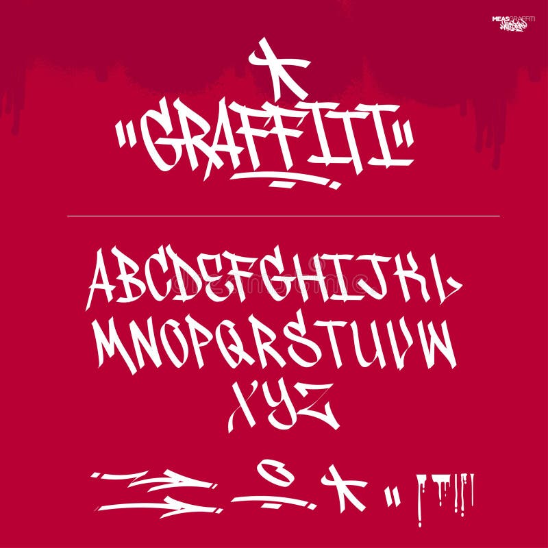 Amazing Vector Graffiti Alphabet. Urban Street Art Graffiti Font Style ...