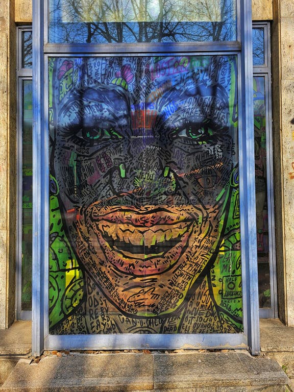 Graffiti on Glass on the Streets of Bucharest Editorial Photo - Image ...