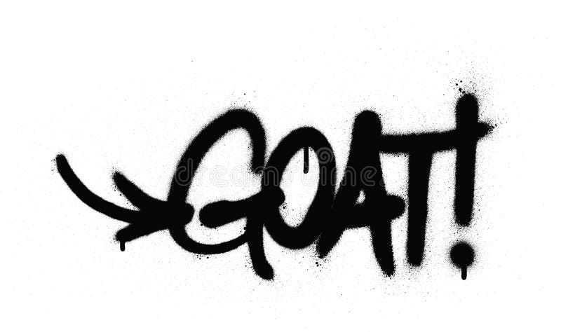 Graffiti Goat Abbreviation Sprayed in Black Over White Stock Vector ...