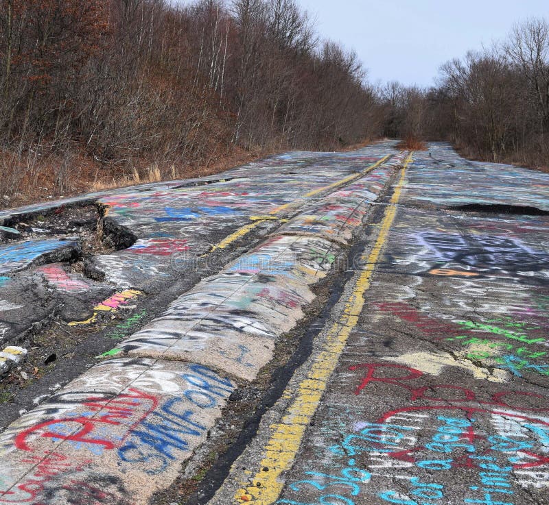 Graffiti Highway stock photo. Image of long, bright, highway - 68292080