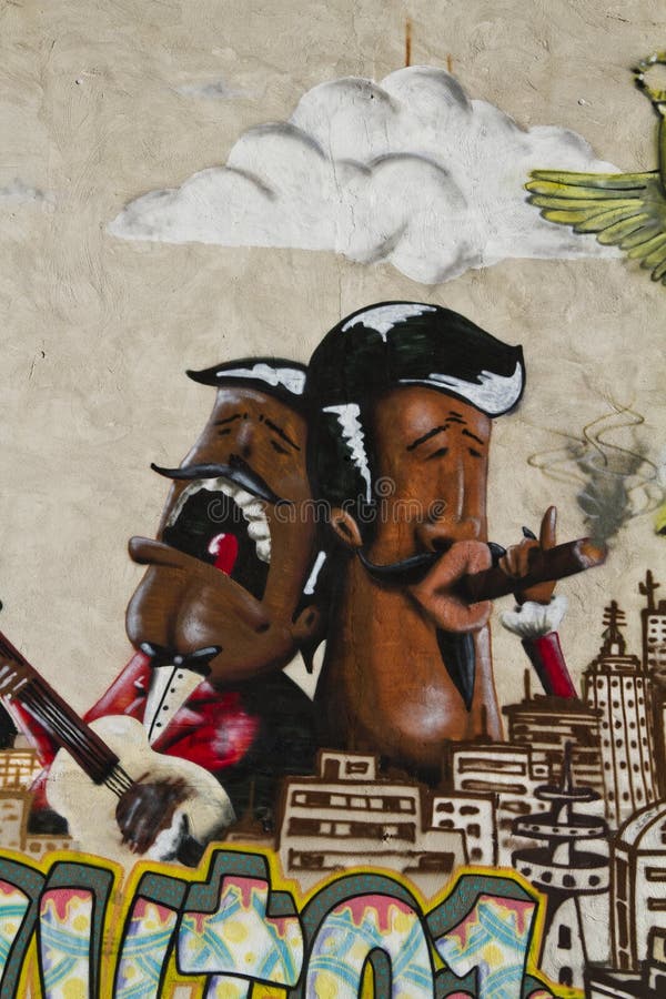 Graffiti Interbrigadas Detail Editorial Photo - Illustration of ...