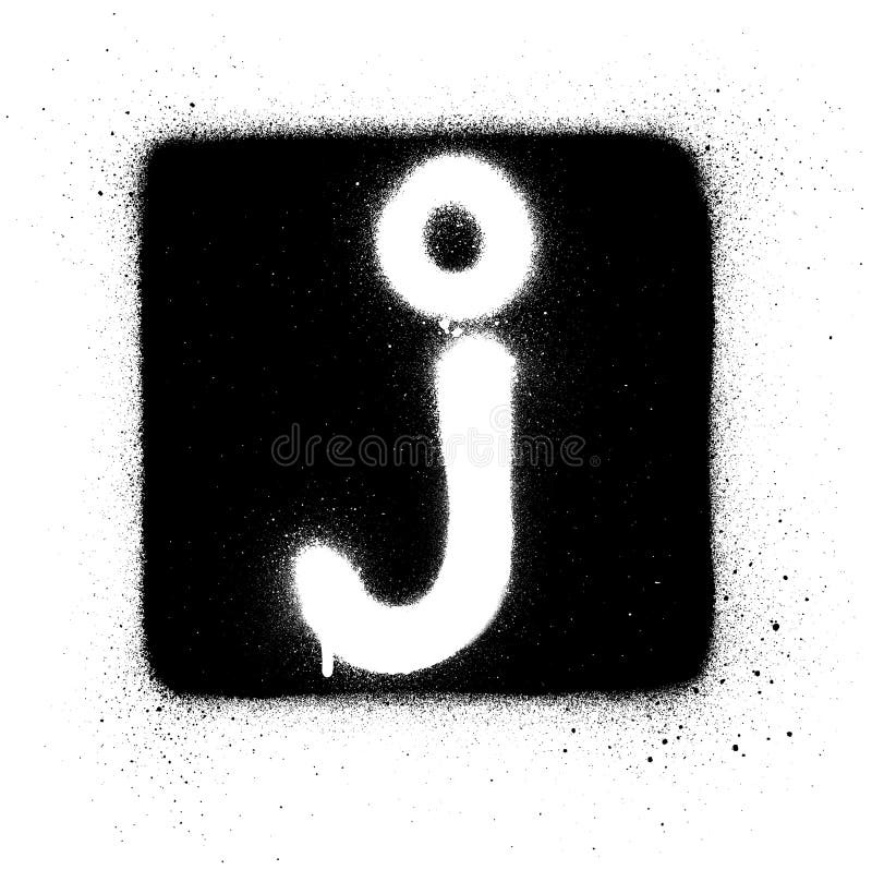 Sprayed J Font Graffiti Leak Black Over White Stock Illustrations – 4 ...