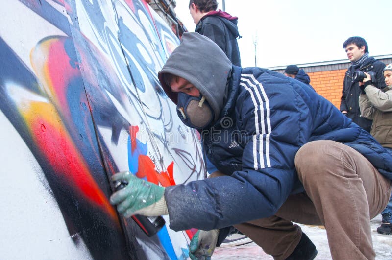 Graffiti jam editorial stock photo. Image of people, scratch - 23911278