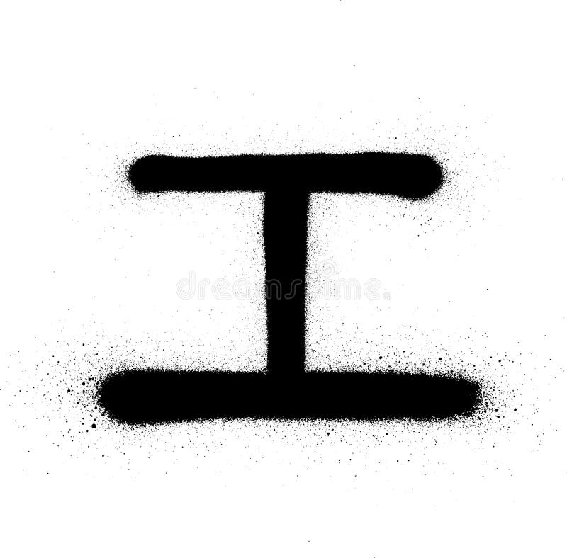 Graffiti Japanese E Character Sprayed in Black Over White Stock Vector ...
