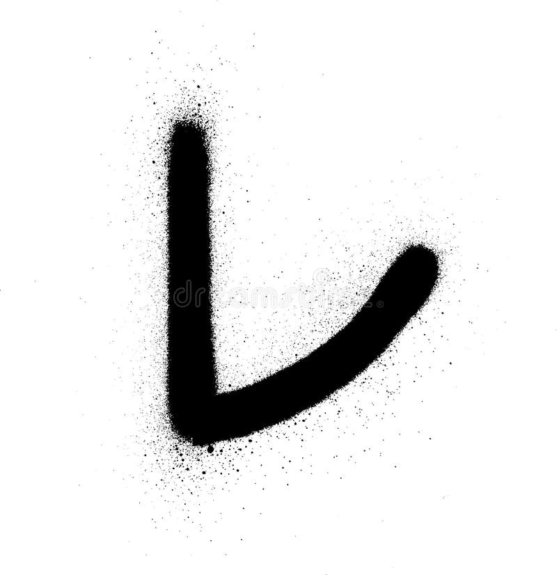 Graffiti Japanese RE Character Sprayed in Black Over White Stock Vector ...