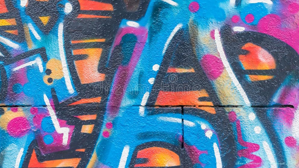 Graffiti Lines and Colors stock image. Image of crime - 96847385