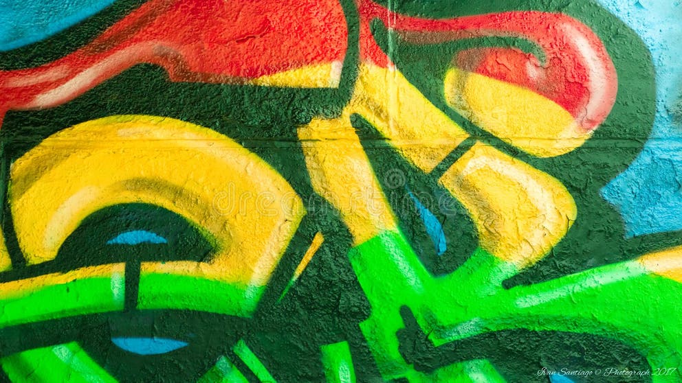 Graffiti Lines and Colors stock photo. Image of brick - 96847448