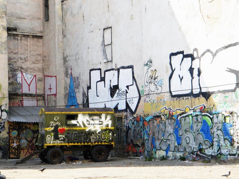Graffiti in the Courtyard of Lviv, Ukraine, 03 September 2011 Editorial ...