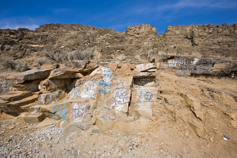 Graffiti Mountain stock photo. Image of defaced, rough - 7604220