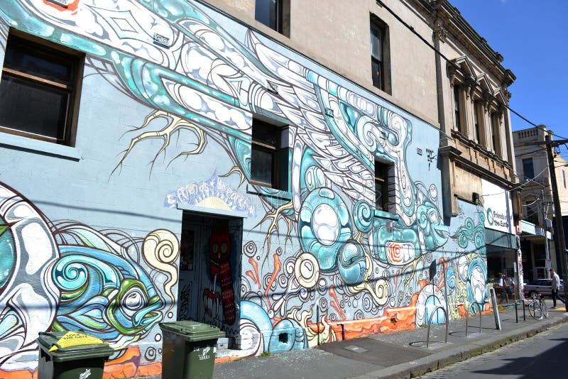 Graffiti and Mural in Melbourne Editorial Photo - Image of objects, canvas: 95454706