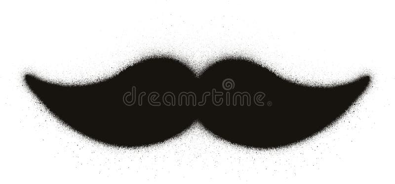 Graffiti Mustache Sprayed in Black Over White Stock Vector ...