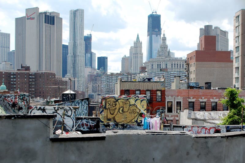 Graffiti and Urban Blight in New York City Editorial Photo - Image of ...