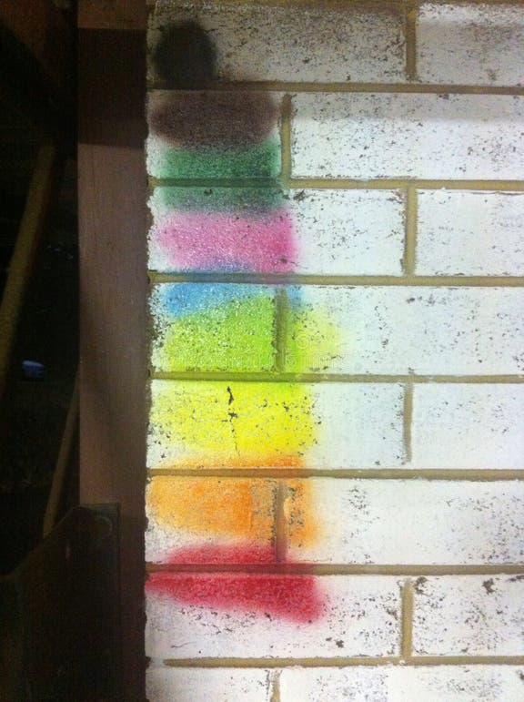 Graffiti paint on a wall stock image. Image of white - 78587585