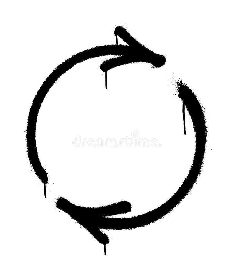 Graffiti Pijl Naar Links Gericht Met Druppels Verf. Vectorillustratie Vector Illustratie ...