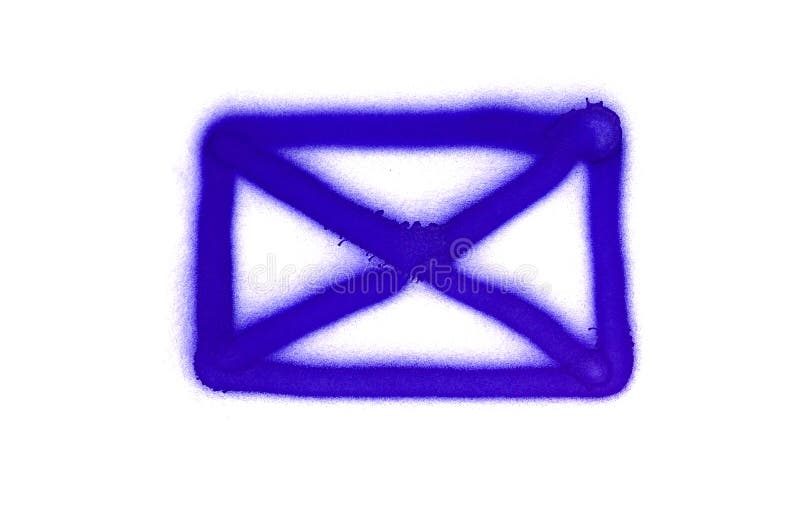 Graffiti Post Envelope Sign Sprayed on White Isolated Background Stock ...