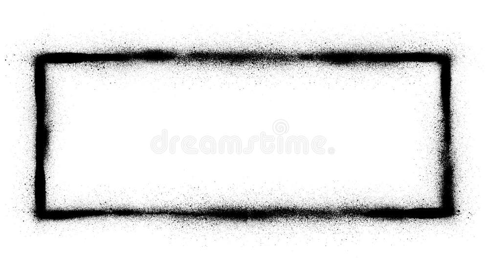 Graffiti Rectangle Frame Sprayed in Black Over White Stock Vector ...