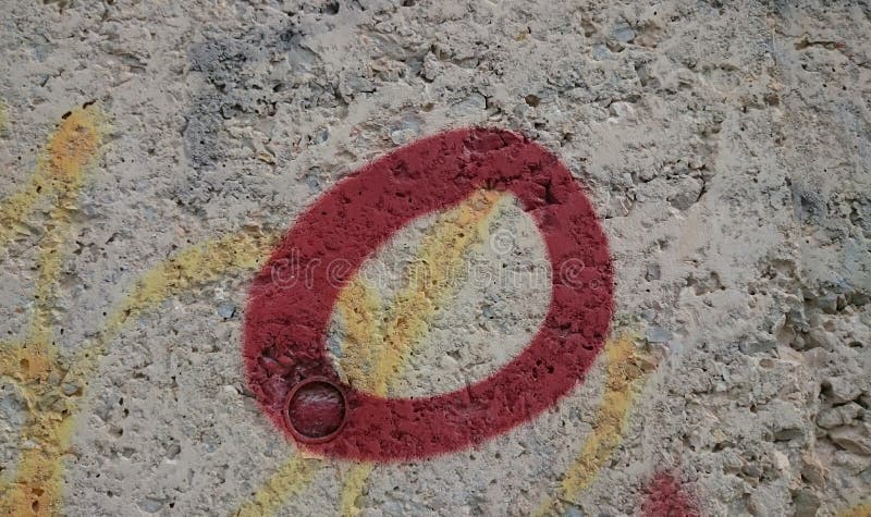 Graffiti red circle stock photo. Image of wall, graffiti - 81494256