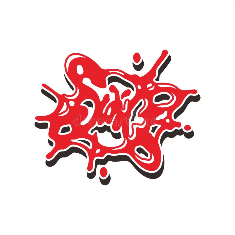 Graffiti Red Writing on White Background Stock Vector - Illustration of ...