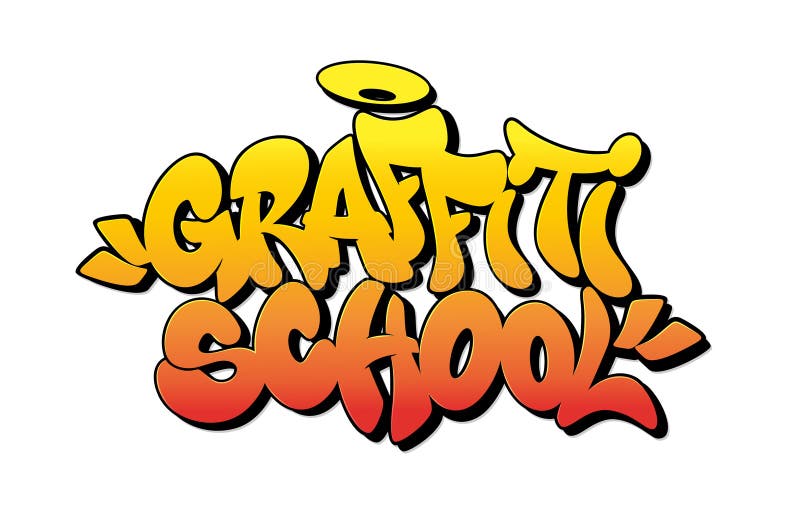 Graffiti School Font in Graffiti Style. Vector Illustration. Stock Illustration - Illustration ...