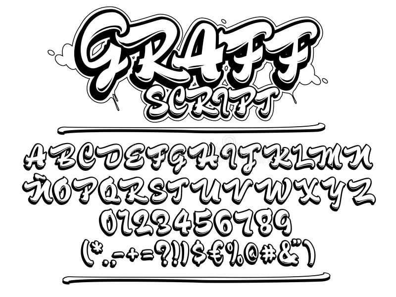 Graffiti Numbers Stock Illustrations – 2,683 Graffiti Numbers Stock ...