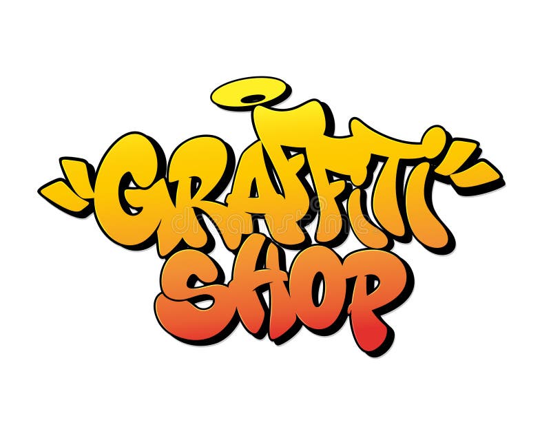 Graffiti Shop Font in Graffiti Style. Vector Illustration. Stock Vector ...