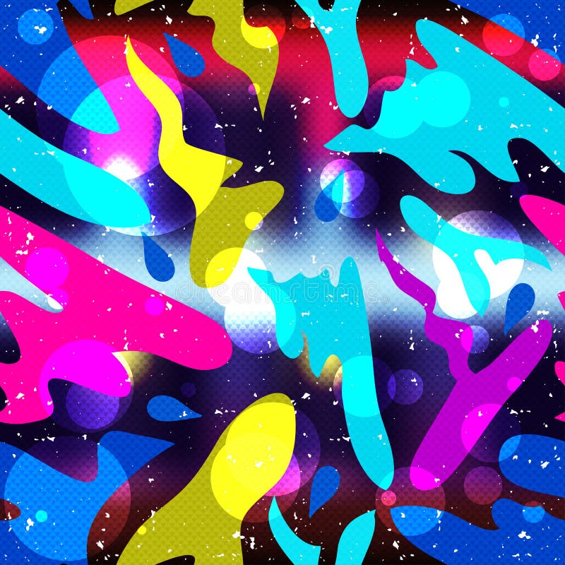 Graffiti Small Colored Polygons on a Black Background Grunge Texture ...