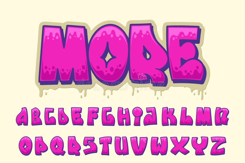 Graffiti Splash Letter Alphabet Vector Stock Vector - Illustration of ...