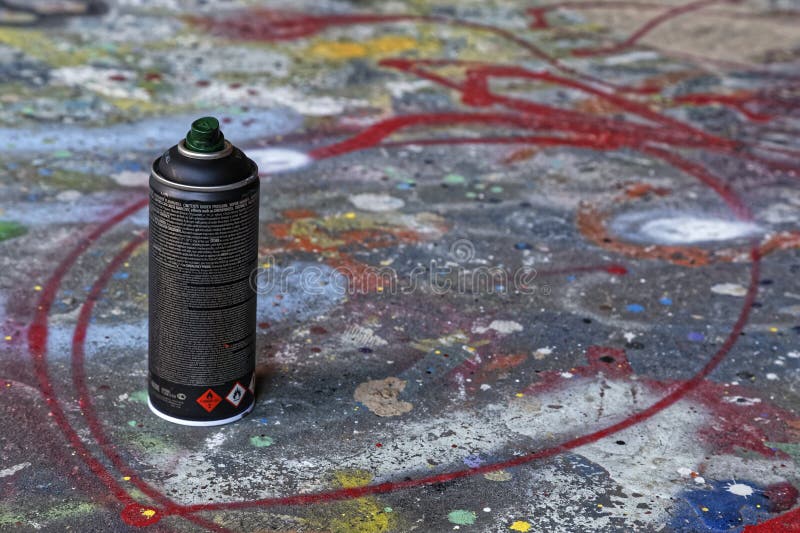 Graffiti spray can stock photo. Image of aerosol, colorful - 66795646