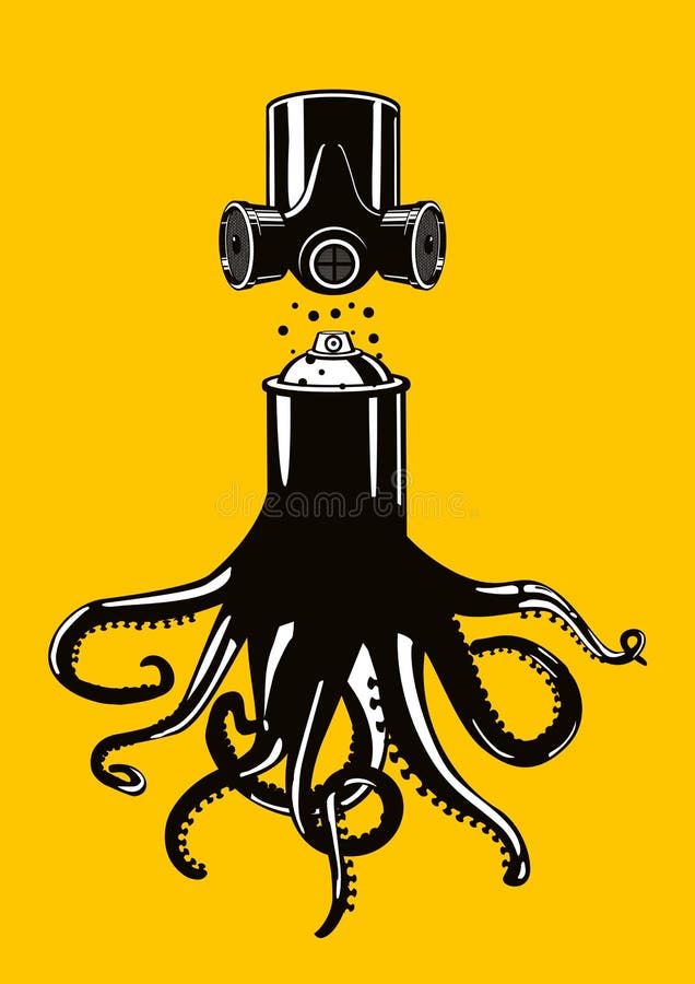Octopus Graffiti Stock Illustrations – 361 Octopus Graffiti Stock ...