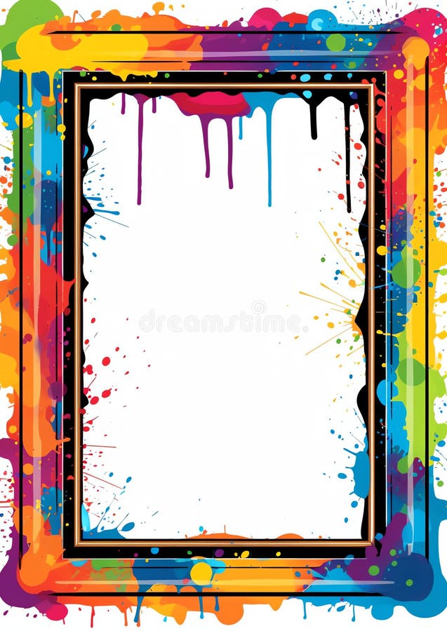 Graffiti Spray Paint Frame 80s Retro Nostalgic Stock Illustration ...