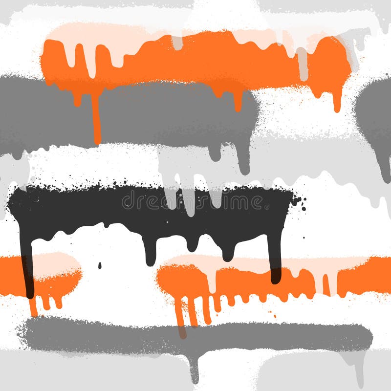 Graffiti Spray Paint Seamless Pattern. Vector Illustration. Stock ...