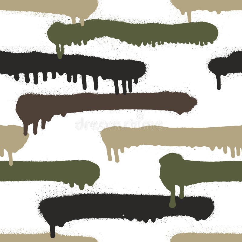Graffiti Spray Paint Seamless Pattern. Vector Illustration. Stock ...