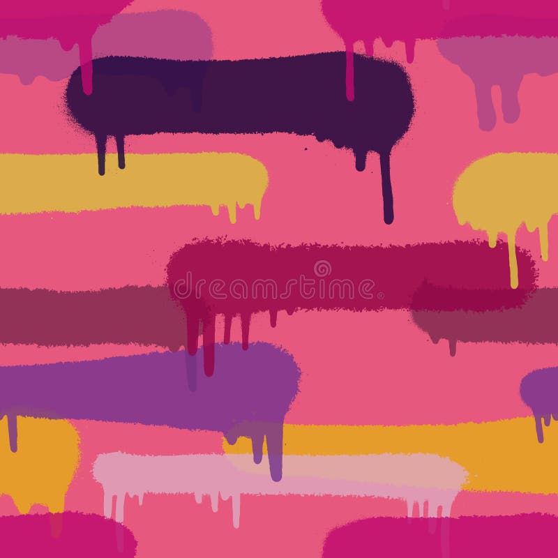 Graffiti Spray Paint Seamless Pattern. Vector Illustration. Stock ...