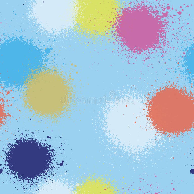 Graffiti Spray Paint Seamless Pattern. Vector Illustration. Stock ...