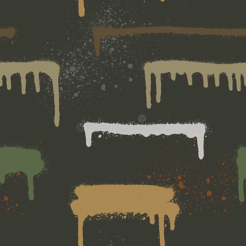 Graffiti Spray Paint Seamless Pattern. Vector Illustration. Stock ...