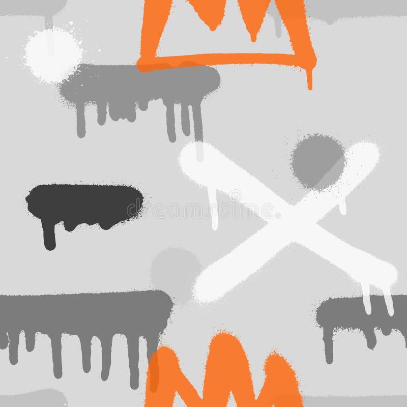 Graffiti Spray Paint Seamless Pattern. Vector Illustration. Stock ...