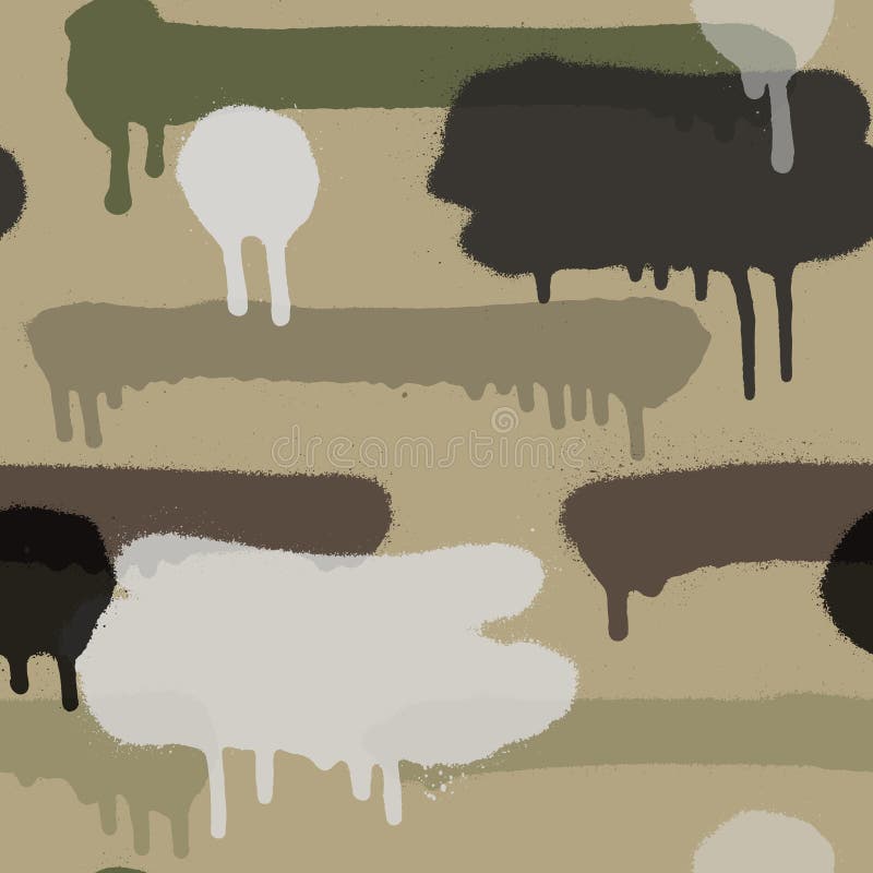 Graffiti Spray Paint Seamless Pattern. Vector Illustration. Stock ...