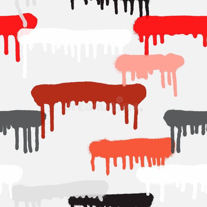 Graffiti Spray Paint Seamless Pattern. Vector Illustration. Stock ...