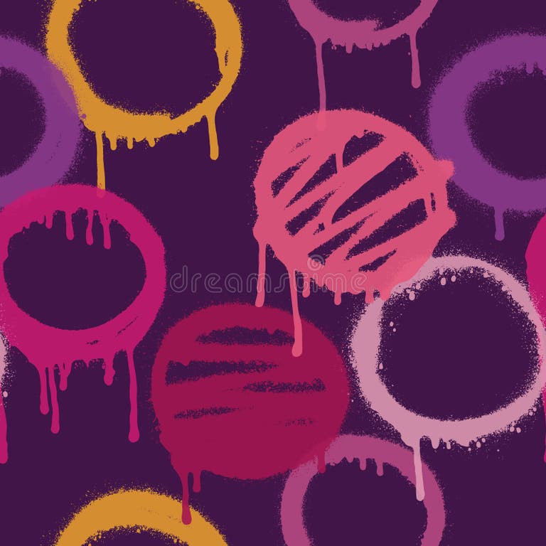 Graffiti Spray Paint Seamless Pattern. Vector Illustration. Stock ...
