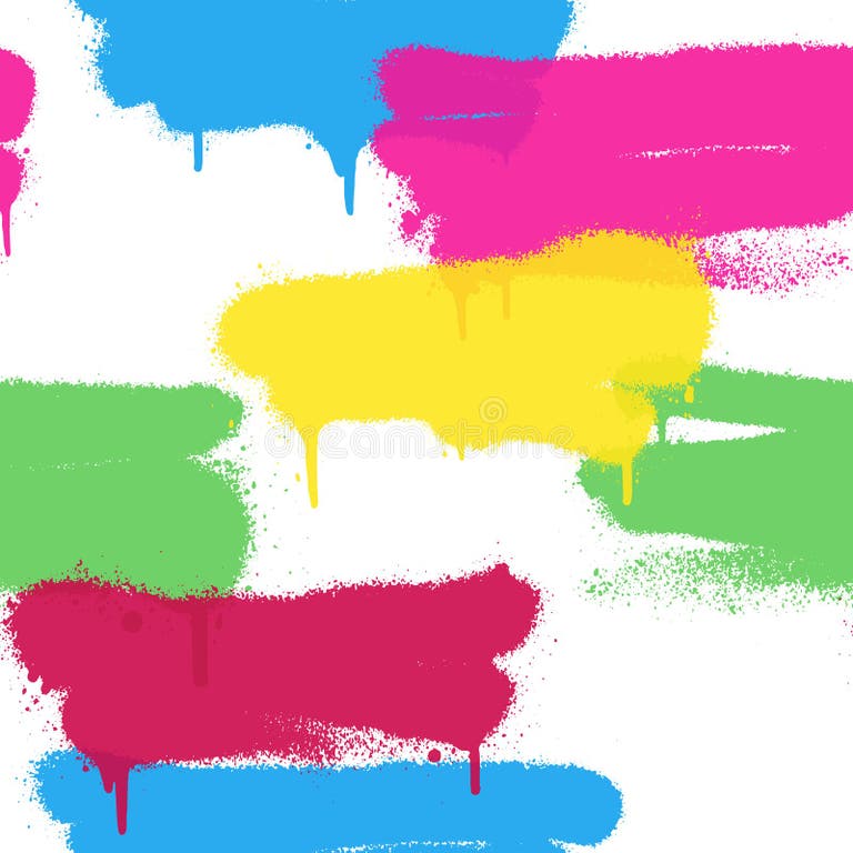 Graffiti Spray Paint Seamless Pattern. Vector Illustration. Stock ...