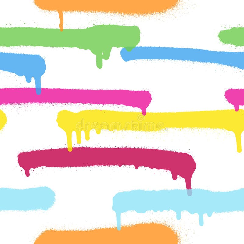 Graffiti Spray Paint Seamless Pattern. Vector Illustration. Stock ...
