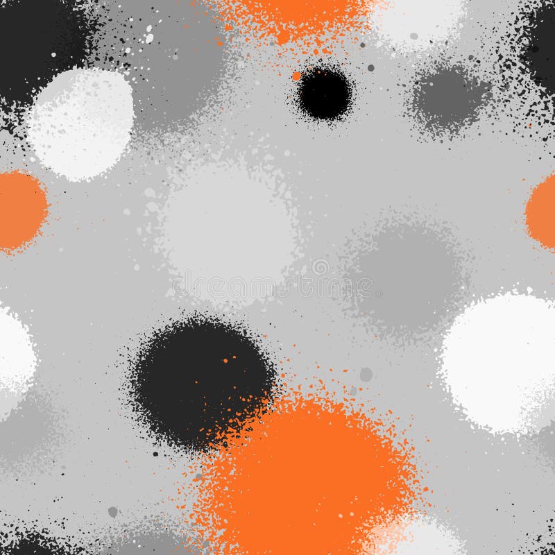 Graffiti Spray Paint Seamless Pattern. Vector Illustration. Stock ...