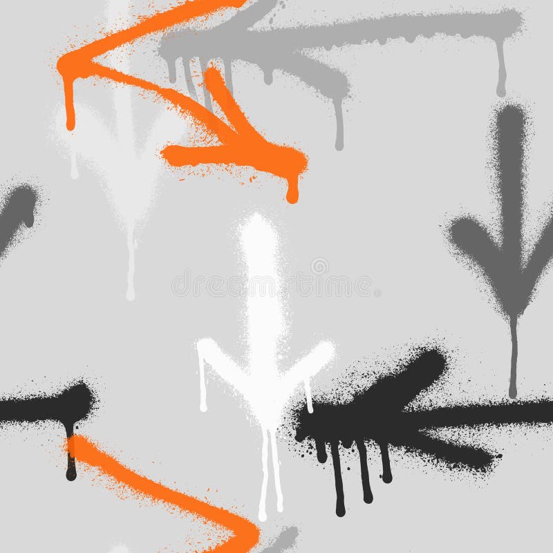 Graffiti Spray Paint Seamless Pattern. Vector Illustration. Stock ...