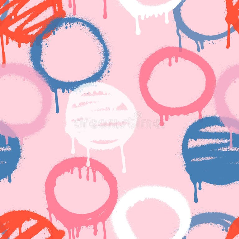 Graffiti Spray Paint Seamless Pattern. Vector Illustration. Stock ...