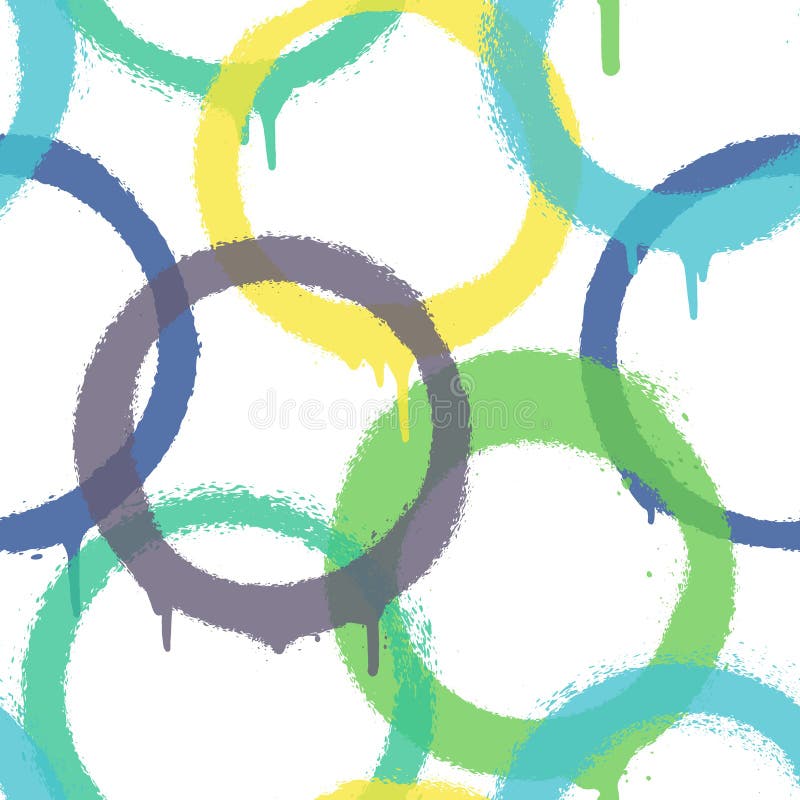 Graffiti Spray Paint Seamless Pattern. Vector Illustration. Stock ...