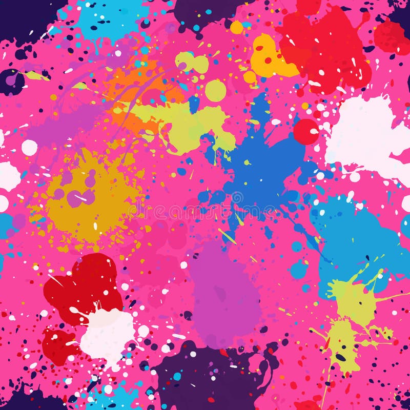 Graffiti Spray Paint Seamless Pattern. Vector Illustration. Stock ...